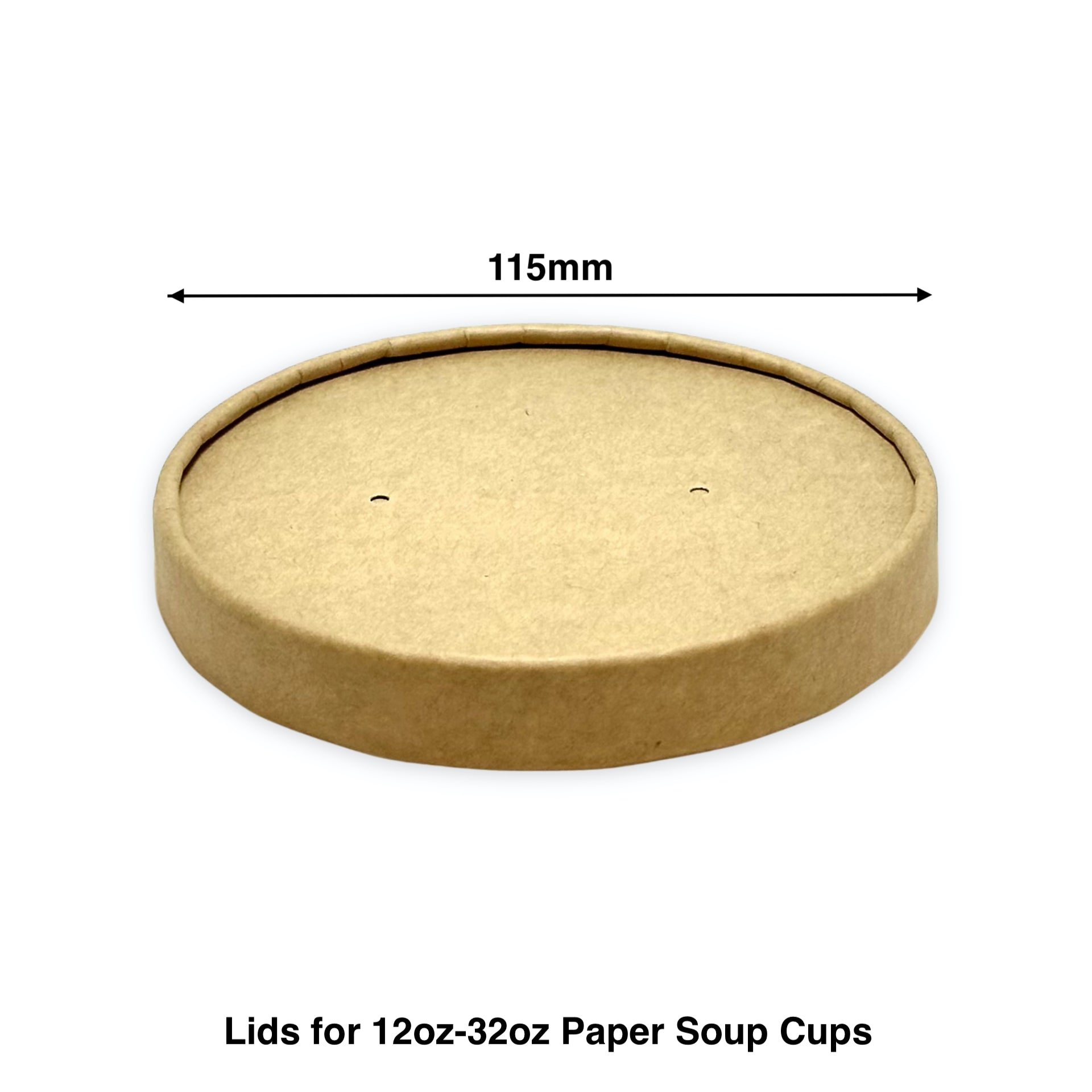 Kraft Paper Lid for Paper Soup Containers - 12oz/16oz/24oz/32oz - Cart ...